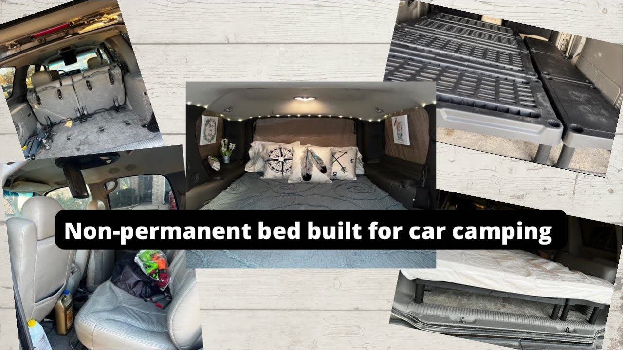 How to build a removable bed for car camping. - YouTube