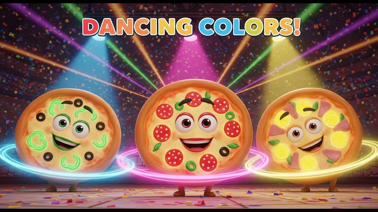 Learn Colors with Dancing Pizzas | Fun Nursery Rhyme Song for Kids ...
