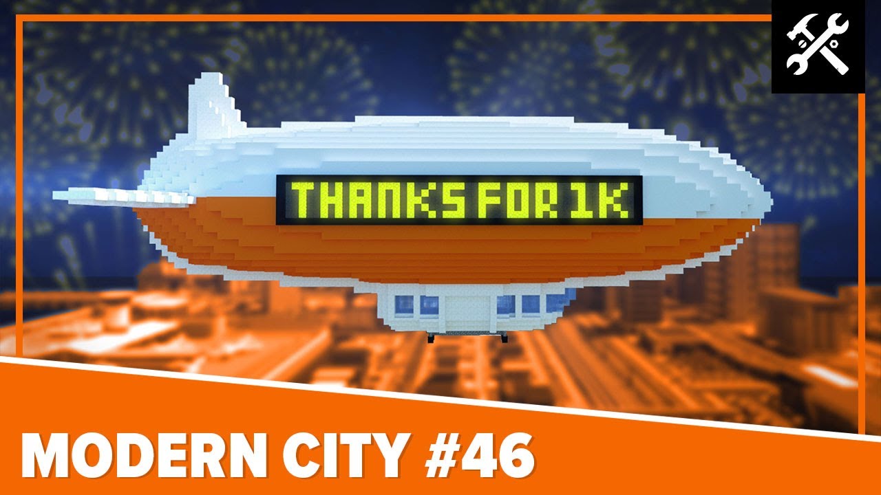 Modern City #46: Blimp - Minecraft Timelapse (Thanks for 1K Subs ...