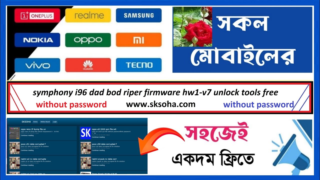 symphony i96 dad bod riper firmware hw1 v7 unlock tools free - YouTube