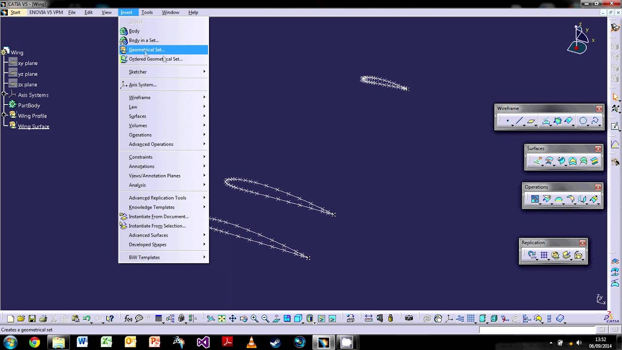 CATIA V5: The Basics - Tutorial 5: Wireframe & Surfacing ¦ Wing Design ...
