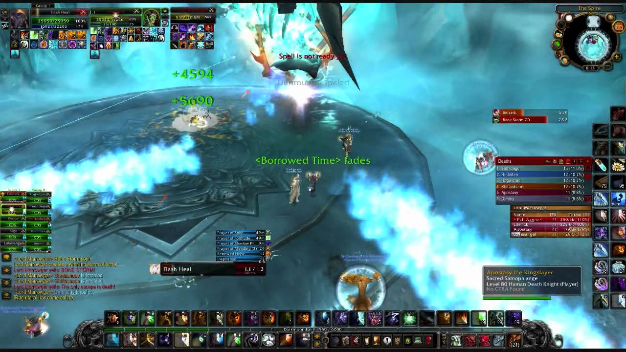 Lord Marrowgar heroic 10 man Disc Priest POV - YouTube