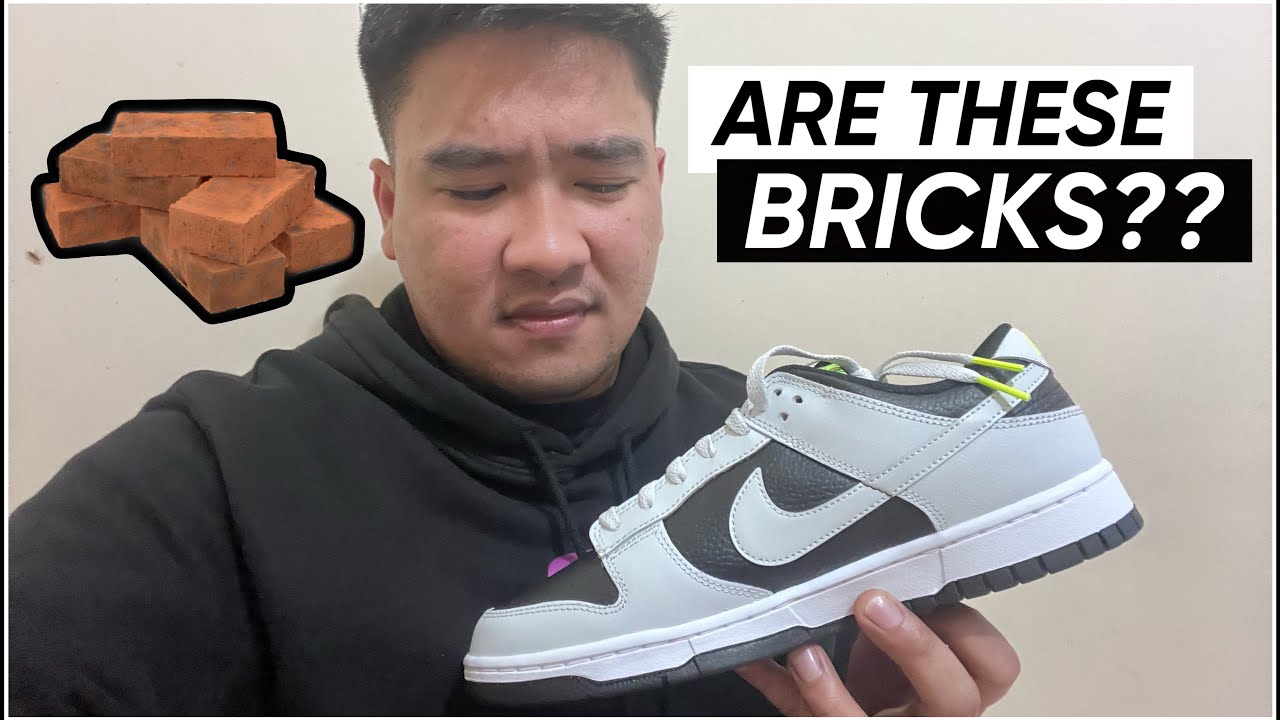 ARE THESE BRICKS ??| NIKE DUNK LOW GREY PANDA VOLT | UNBOXING - YouTube
