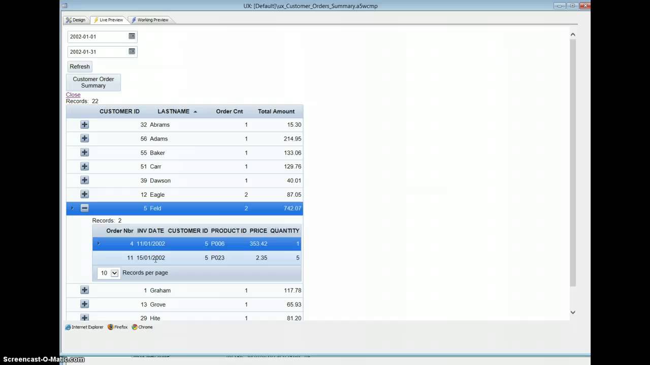 UX with Embeded Grid with Row Expander - YouTube