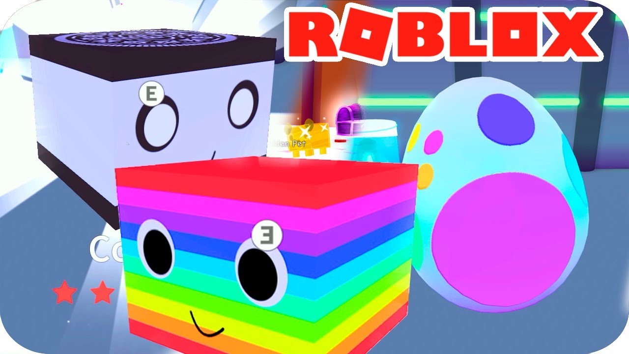 NUEVO UPDATE! CONSEGUIMOS 5 RAINBOWS DORADOS EN PET SIMULATOR DE ROBLOX ...