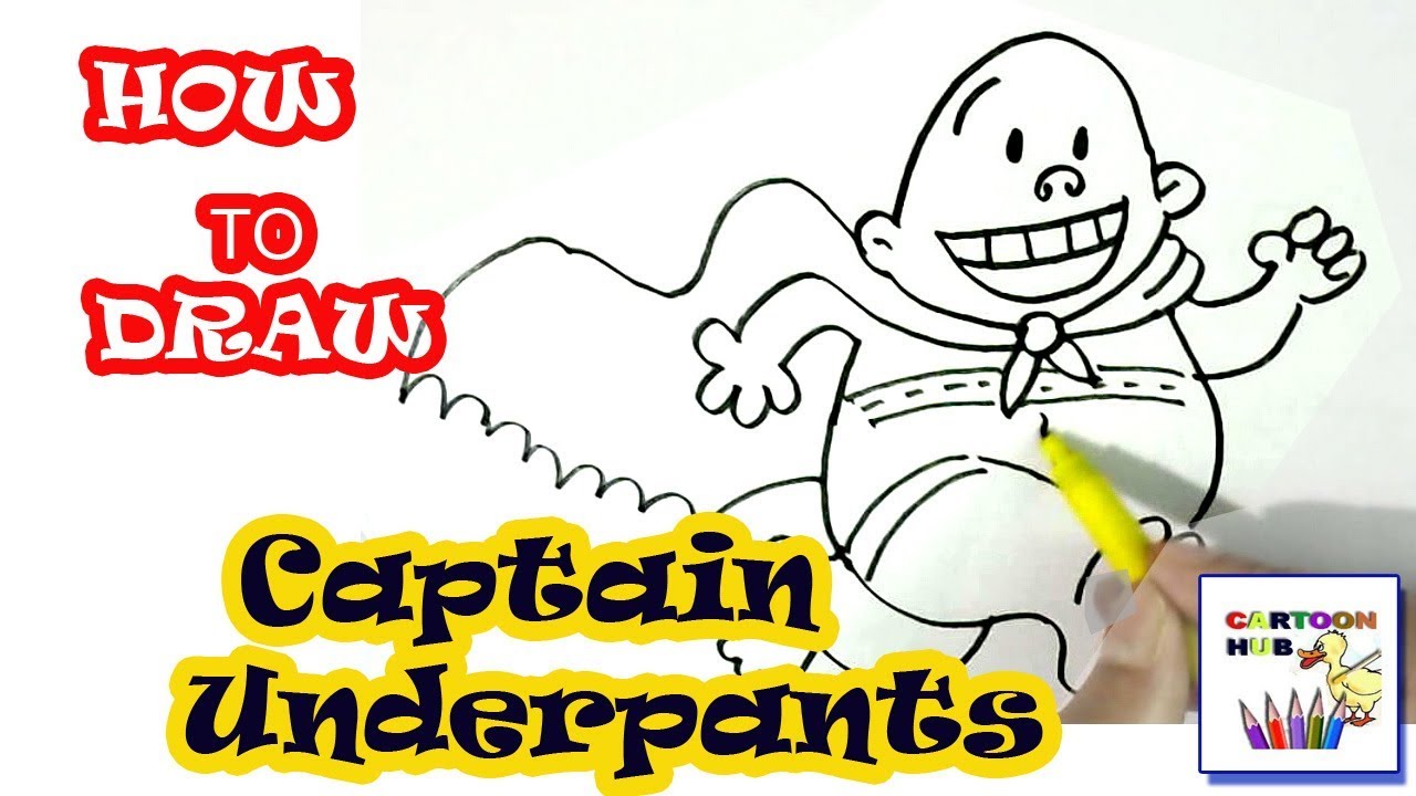 How to draw Captain Underpants in easy steps, step by step for children ...