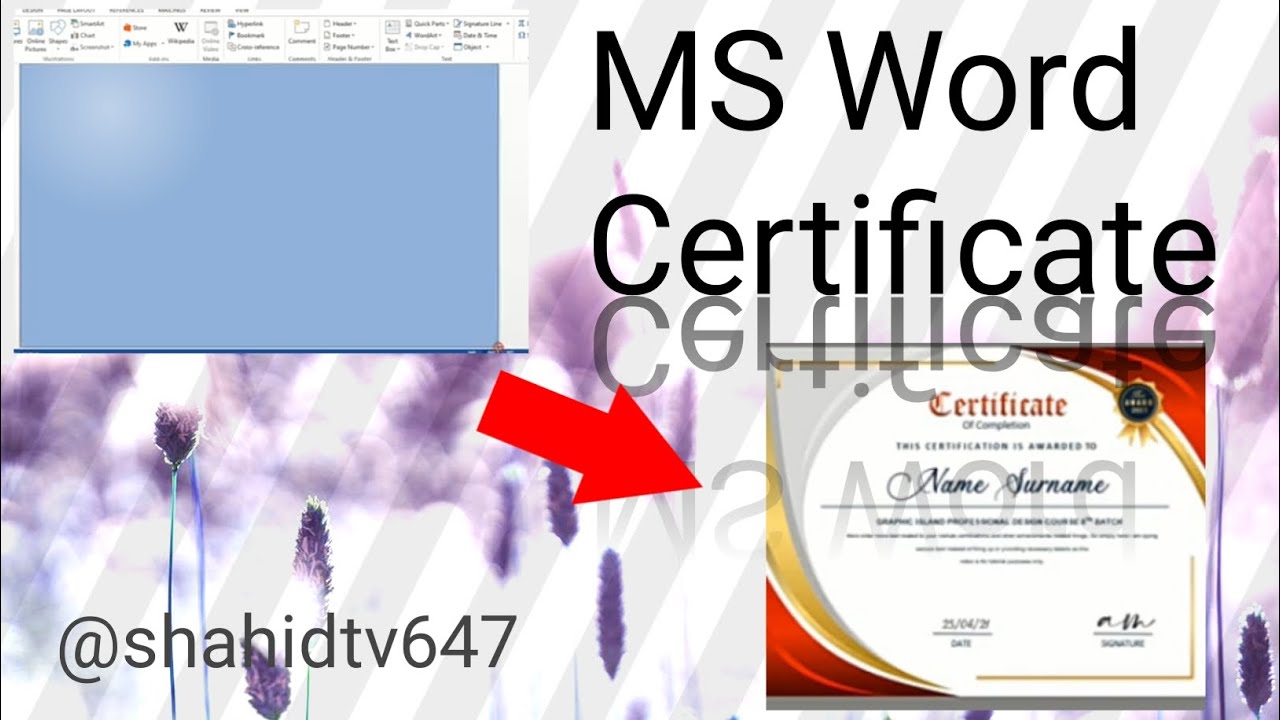 MS word par certificates Design kas a tyer kea jata hy - YouTube