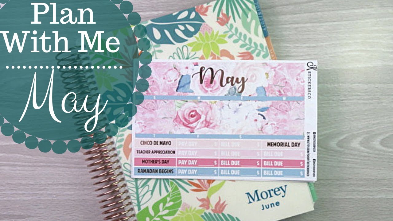 May 2019 PLAN WITH ME! || May Gold Foil Kit || K Sticker Co & Morey ...