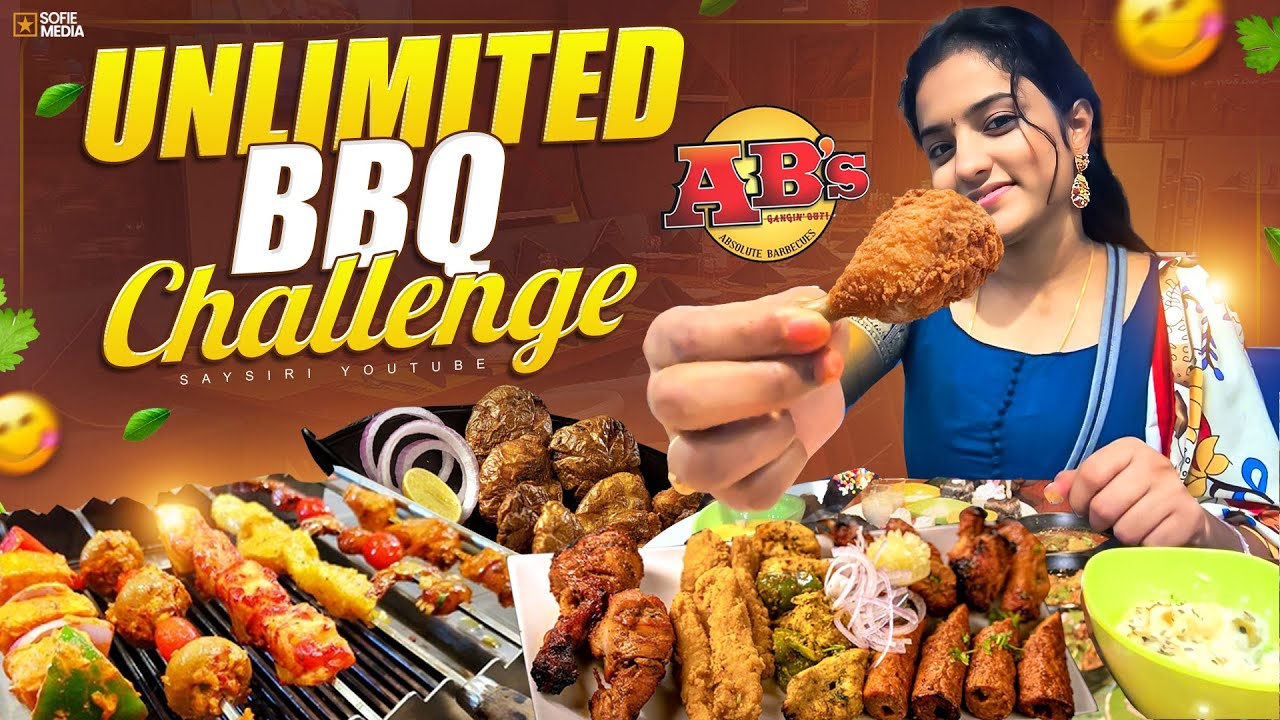 Unlimited barbecue😋🍗 challenge నేను మా husband ఇంక మా తమ్ముడు ఎవరు ...