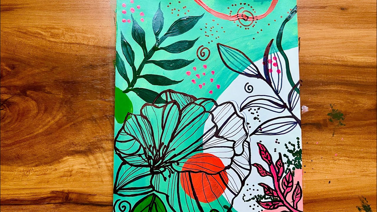 🎨Relaxing Boho Painting | Viral Easy Canvas Art Tutorial | #Step by ...