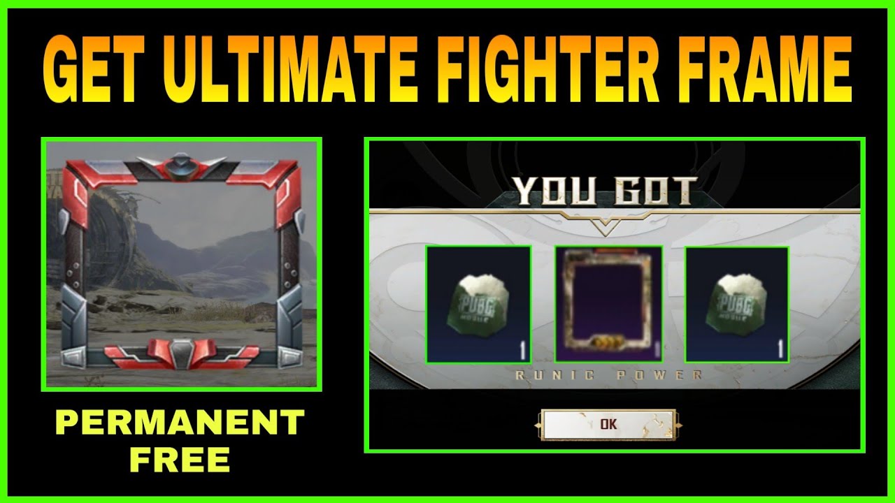 GET PERMANENT ULTIMATE FIGHTER FRAME FOR FREE || PUBG MOBILE NEW SECRET ...