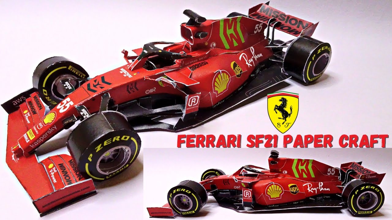 Ferrari SF21 F1 car made from Paper | Carlos Sainz - YouTube