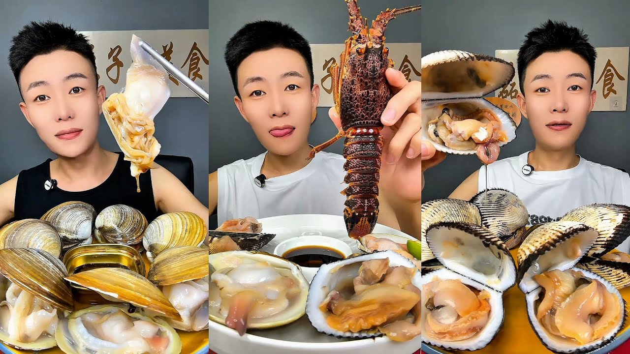 🦐🦪 ASMR Seafood Mukbang | Eating Raw Spicy Shellfish Feast | Ultimate ...