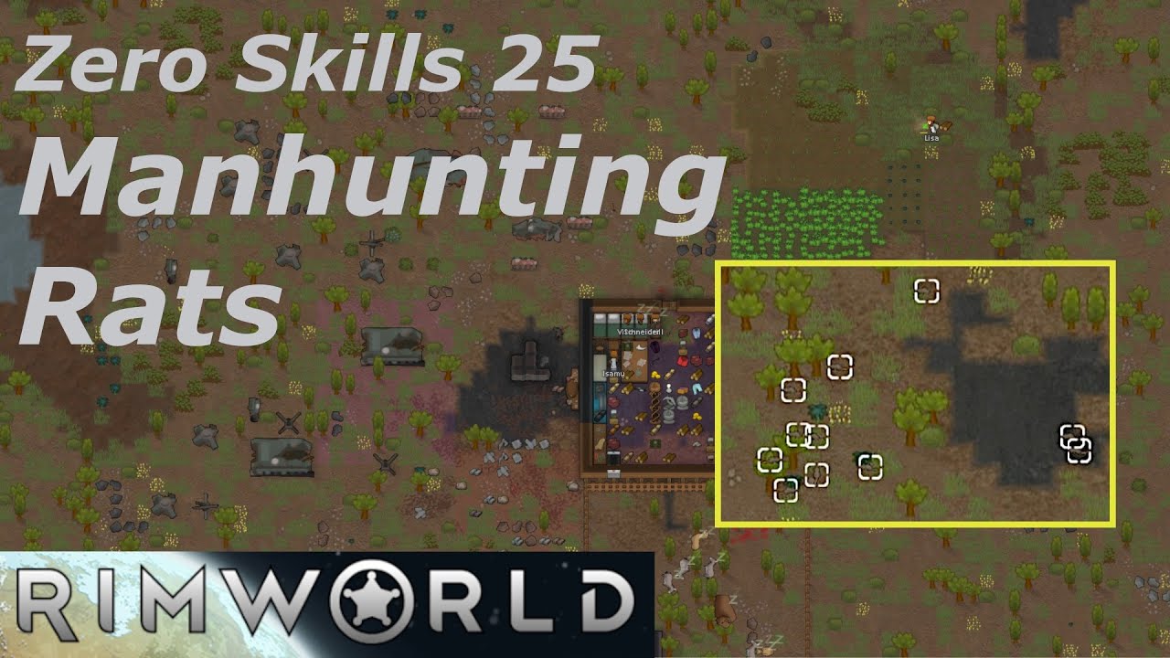 Rimworld Playthrough Episode 25 / Zero Skills (Manhunting Rats) - YouTube