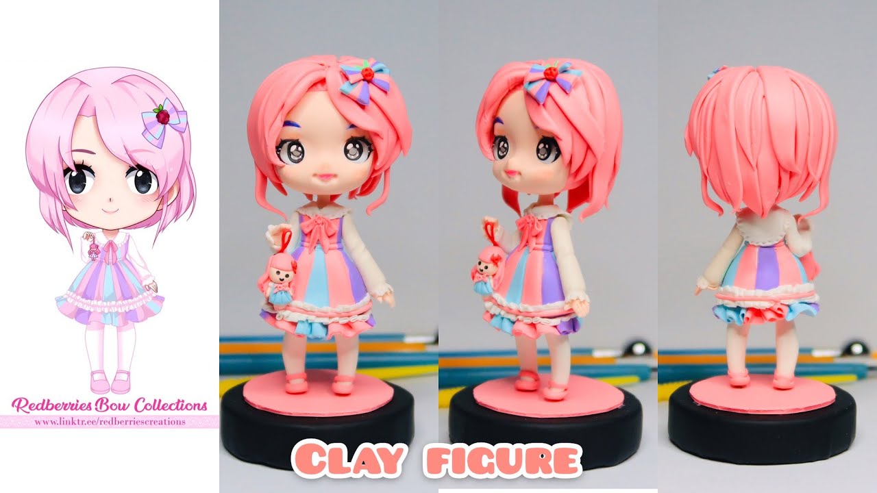 DIY | Making chibi figure using Air dry clay - YouTube