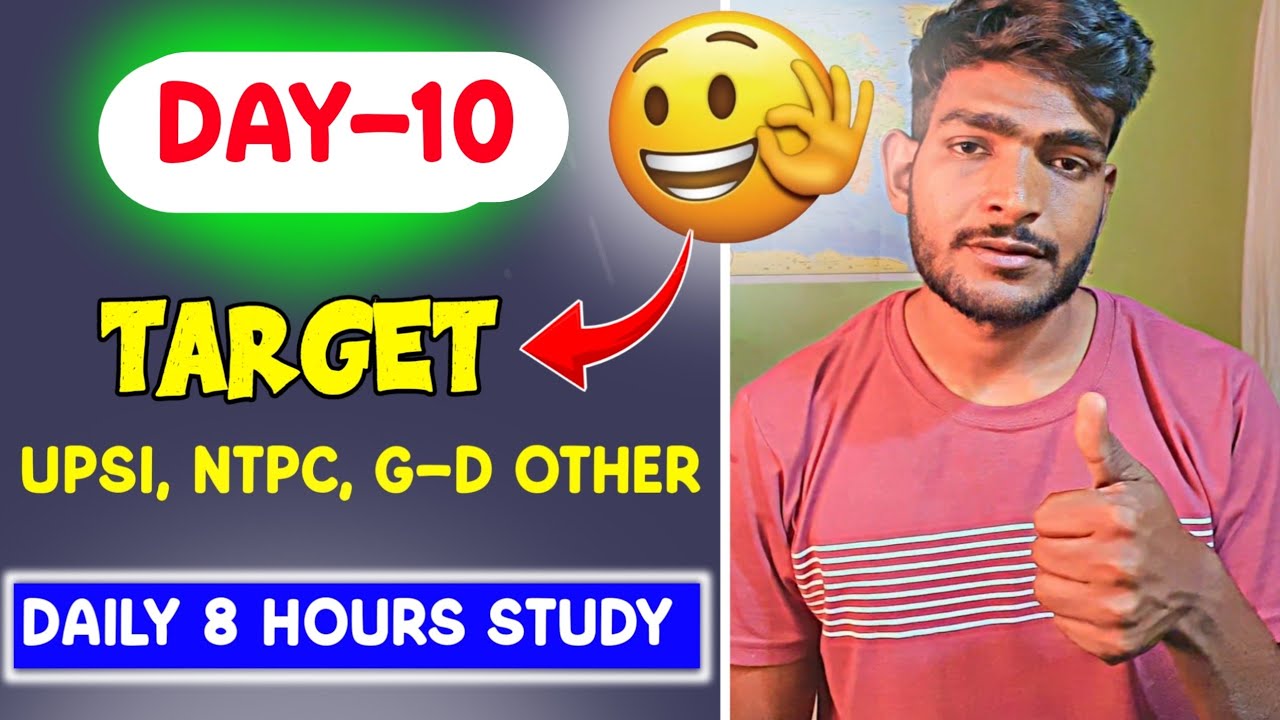 DAY-10 Target Series 🔥 || Daily 8 Hours Study Plan - YouTube