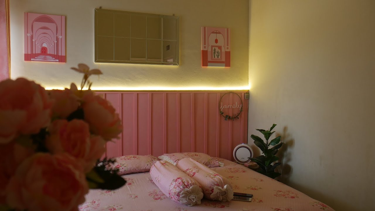 DIY WALL PANEL / BOARD & BATTEN KAMAR JADI MAKIN KECE - YouTube