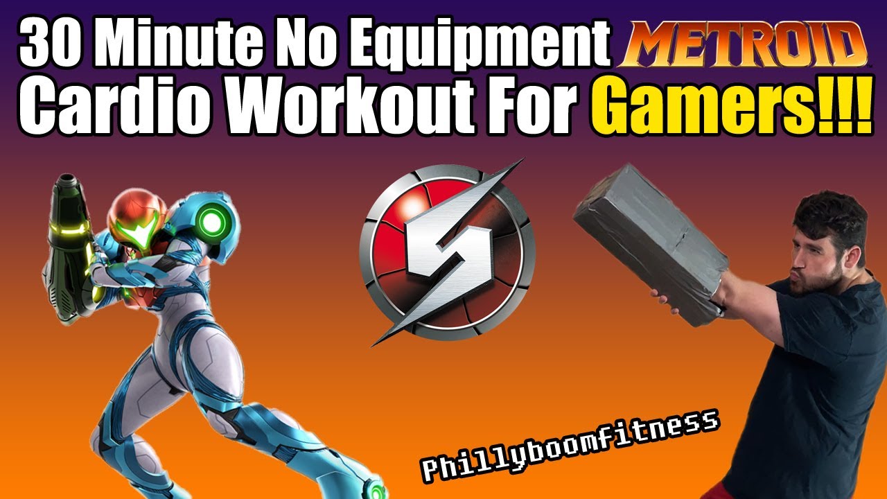 🟡⚪️🔴 30 Minute Bodyweight Metroid Workout! Low Impact HIIT Gamer ...