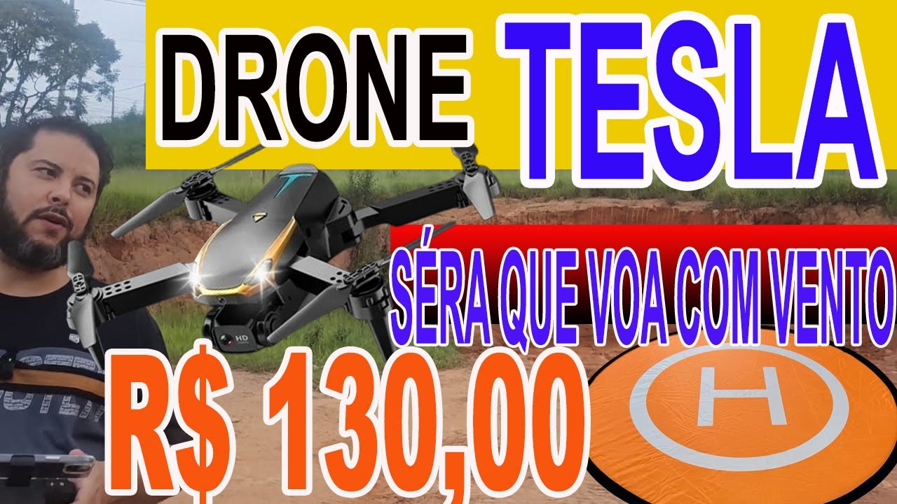 Drone Tesla M8 primeiro voo no vento como voar drone em ambiente aberto ...
