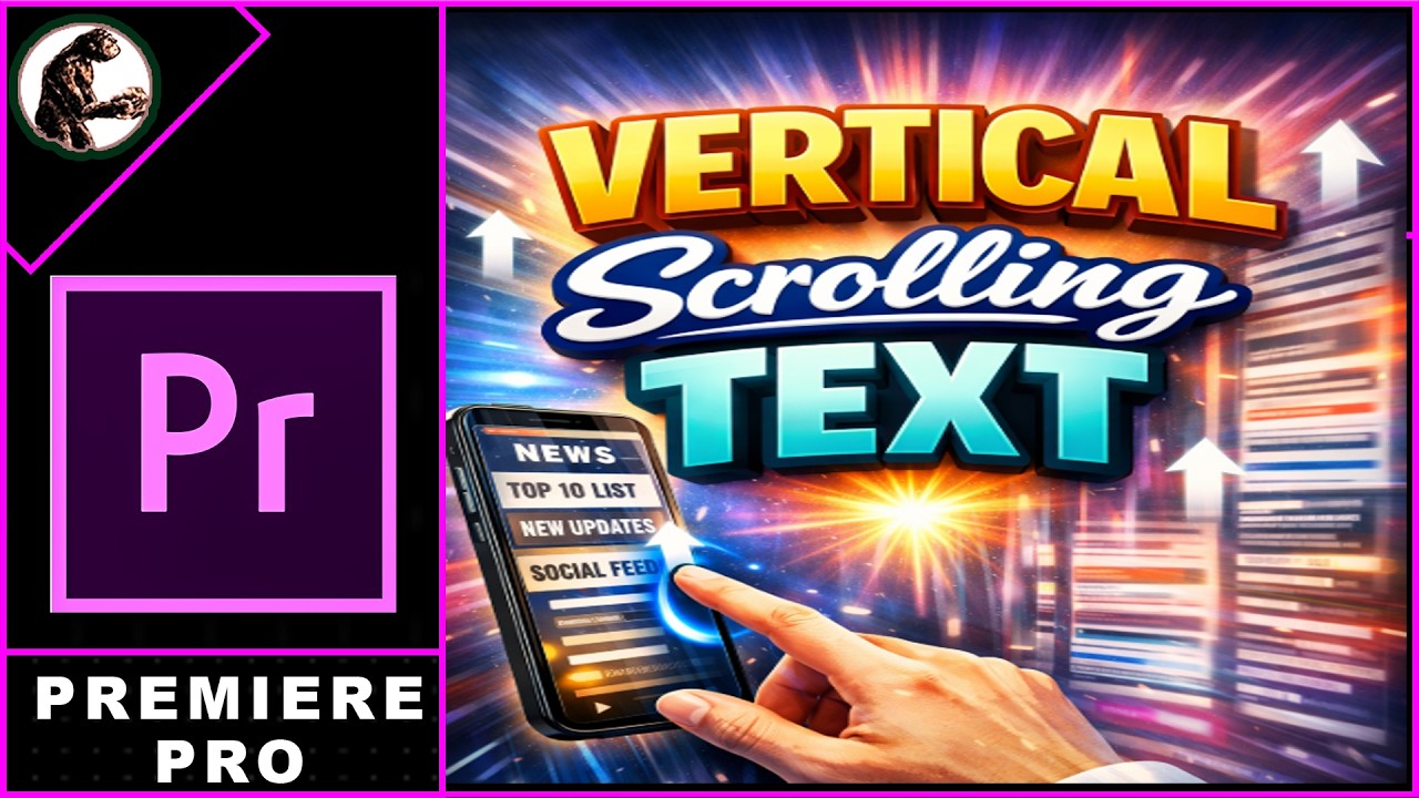 Premiere Pro How To Make VERTICAL Scrolling TEXT - YouTube