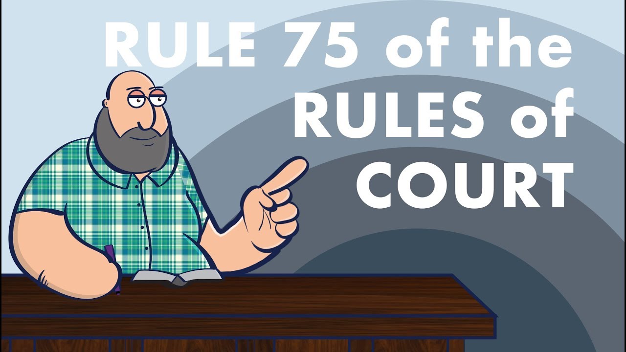 Rule 75 of the Rules of Court [SPECIAL PROCEEDINGS] - YouTube