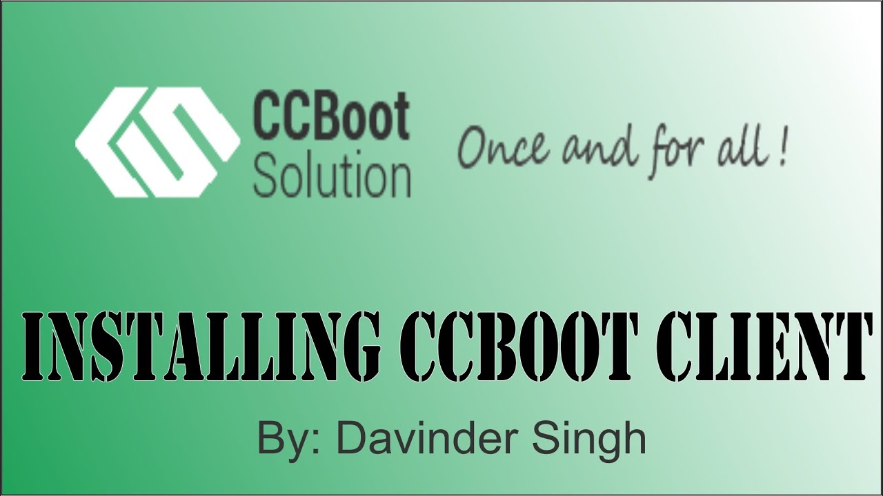 Install CCBoot Client and Upload Image - YouTube