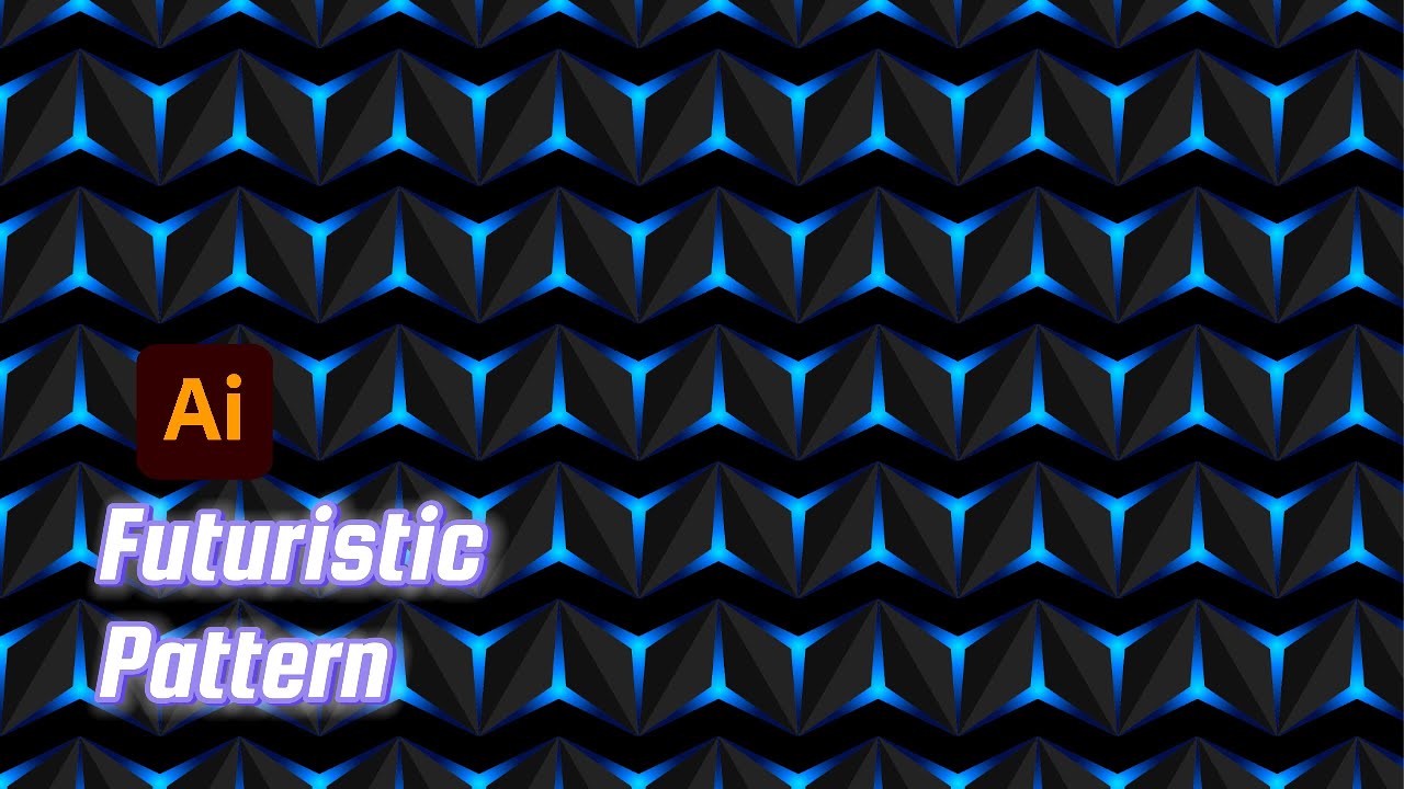 Create a 3D Futuristic Pattern in Adobe Illustrator | Glow Effect ...