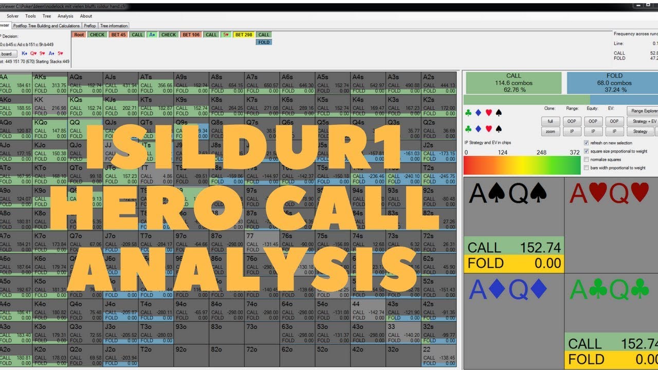 PioSOLVER Analysis (Isildur1) - 3 basic Rules for Bluffcatching - YouTube