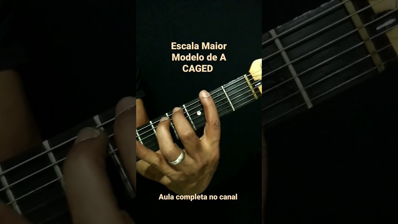 ESCALA MAIOR MODELO A - CAGED - #caged #auladeguitarra #escalamaior # ...