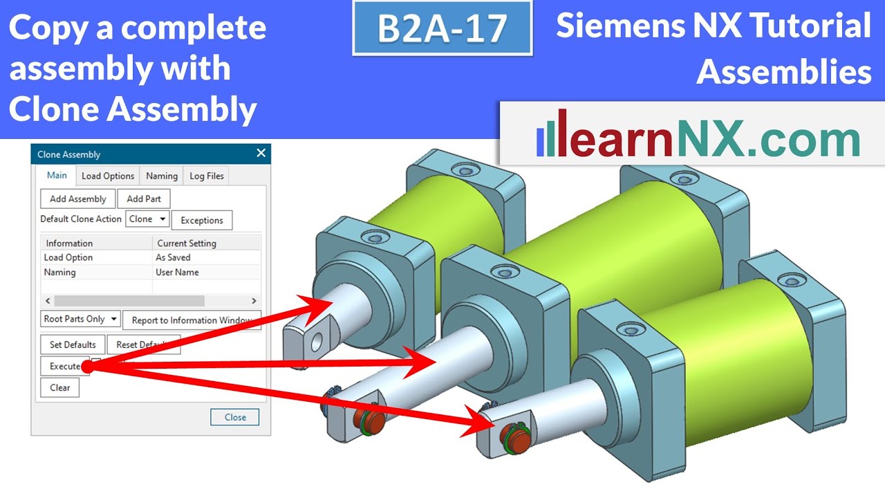 Siemens NX Tutorial | Clone Assembly - YouTube