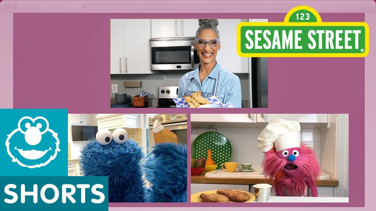 Sesame Street: Baked Chicken Tenders & Ranch Dip | Cookie Monster Snack ...