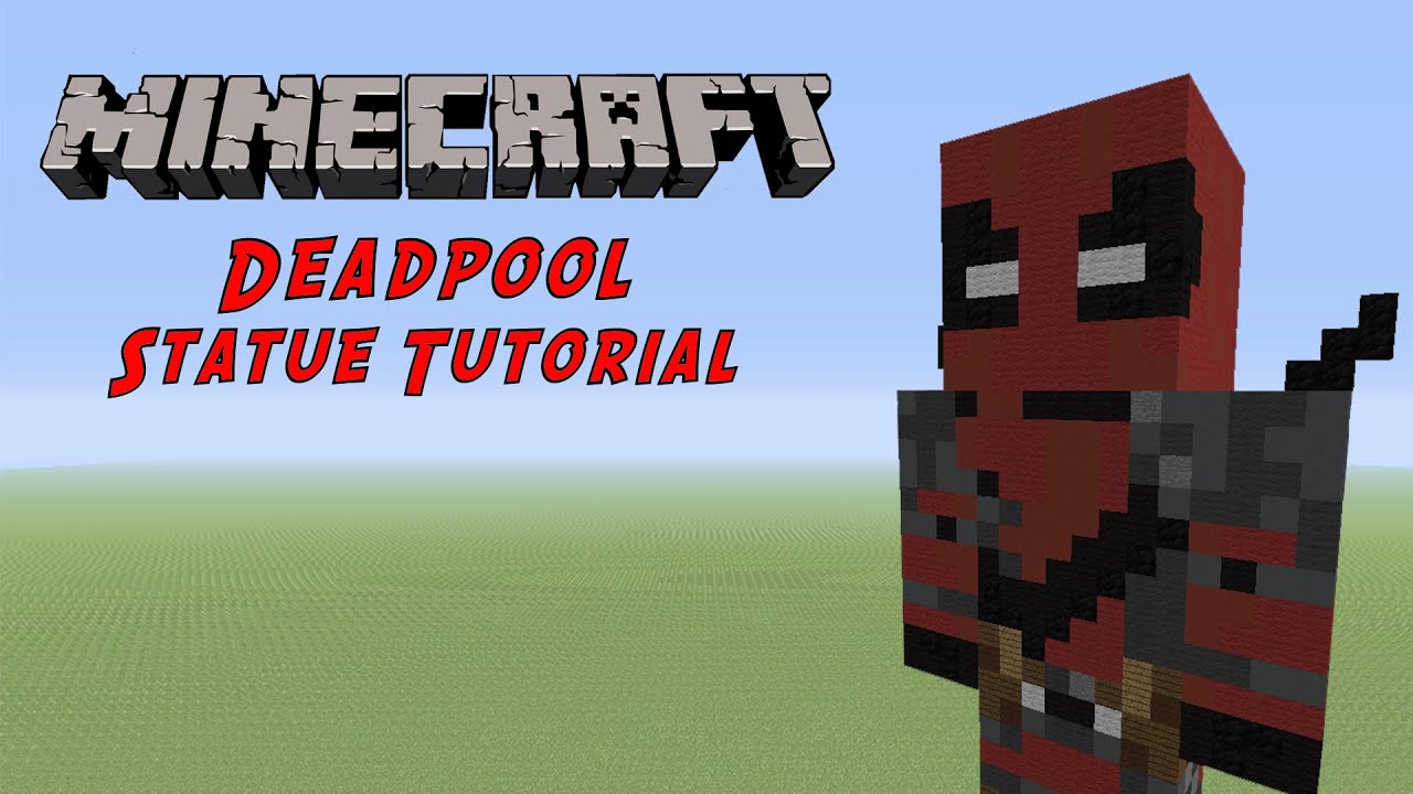 Minecraft Tutorial: Deadpool (Marvel) Statue - YouTube