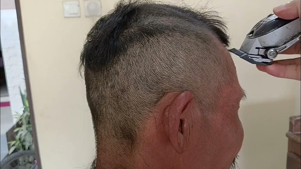 POTONG BOTAK PLONTOS,, masya Allah umur 65 th rambut masih hitam - YouTube