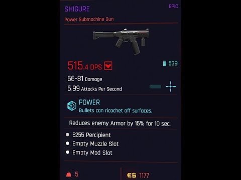 Cyberpunk 2077 Check out this strange gun (Shigure) - YouTube