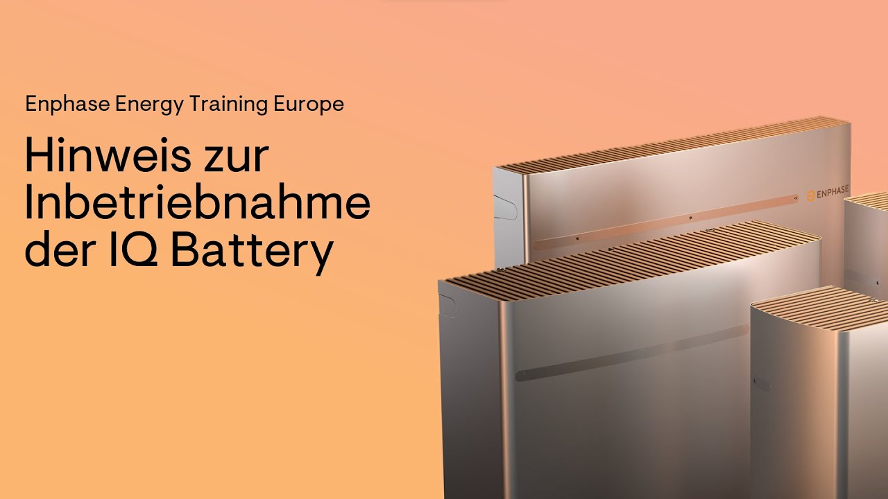 Germany - Hinweis zur Inbetriebnahme der IQ Battery - YouTube