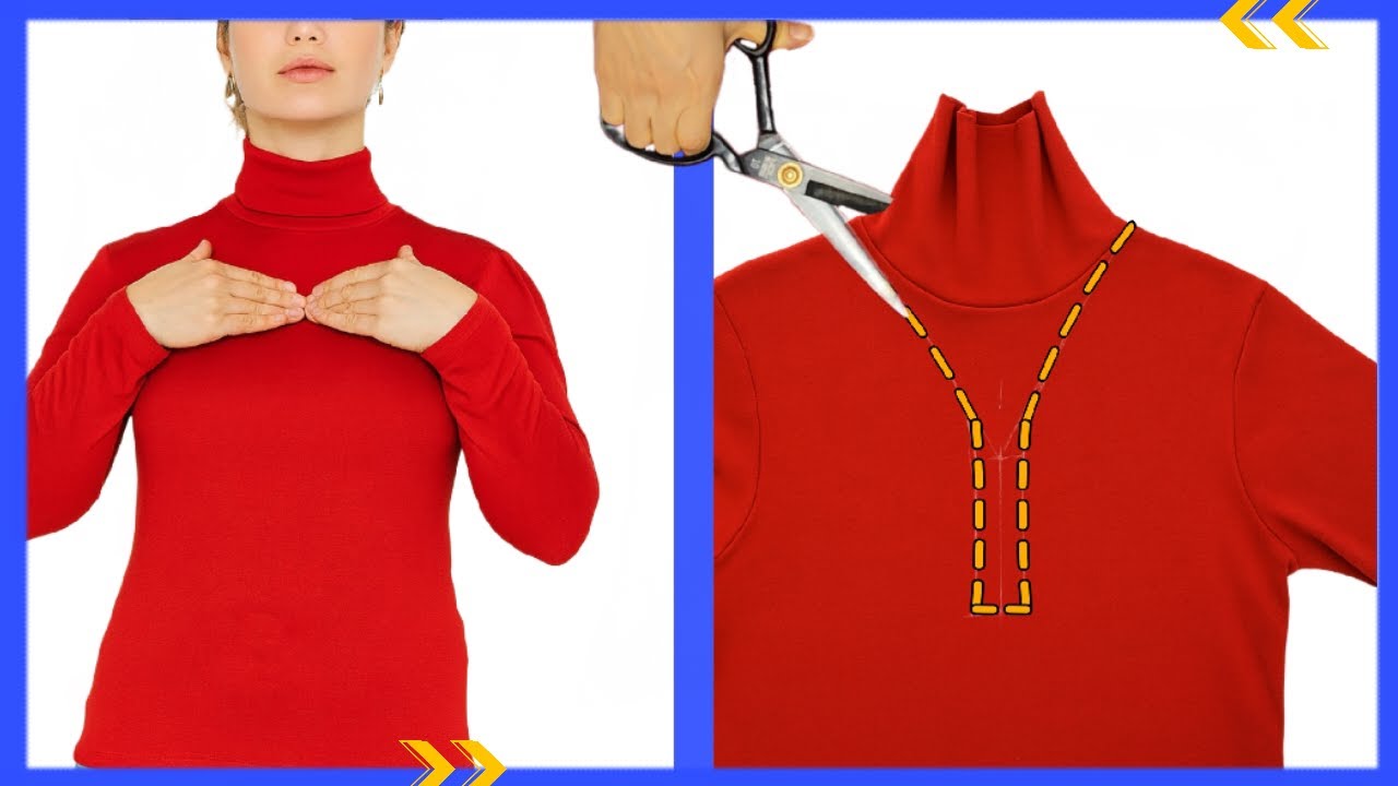 "Secret Trick: How to Turn a Tight Neckline into a Neat & Stylish V ...