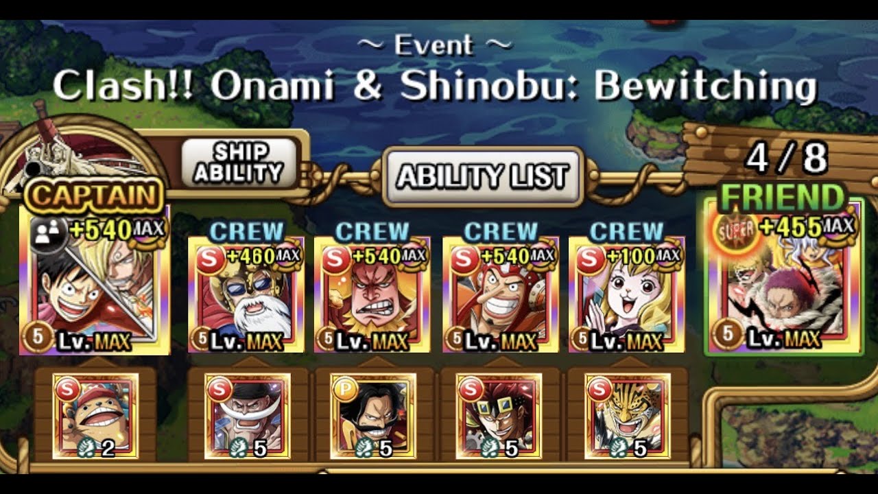 2x Sweet Commander teams vs raid Nami and Shinobu! OPTC Clash Onami ...