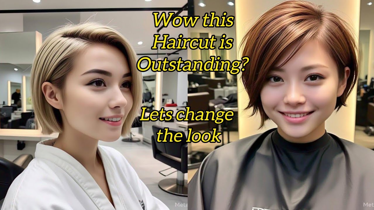 Gorgeous Woman Short Bob pixie Haircut|Short Haircut Tutorial|Long to ...