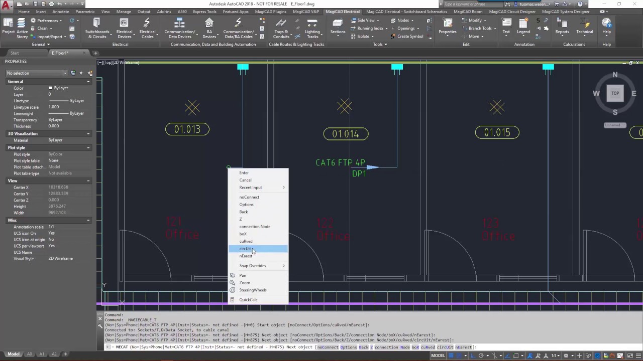 MagiCAD 2018 for AutoCAD top new feature - Circuits in communication ...