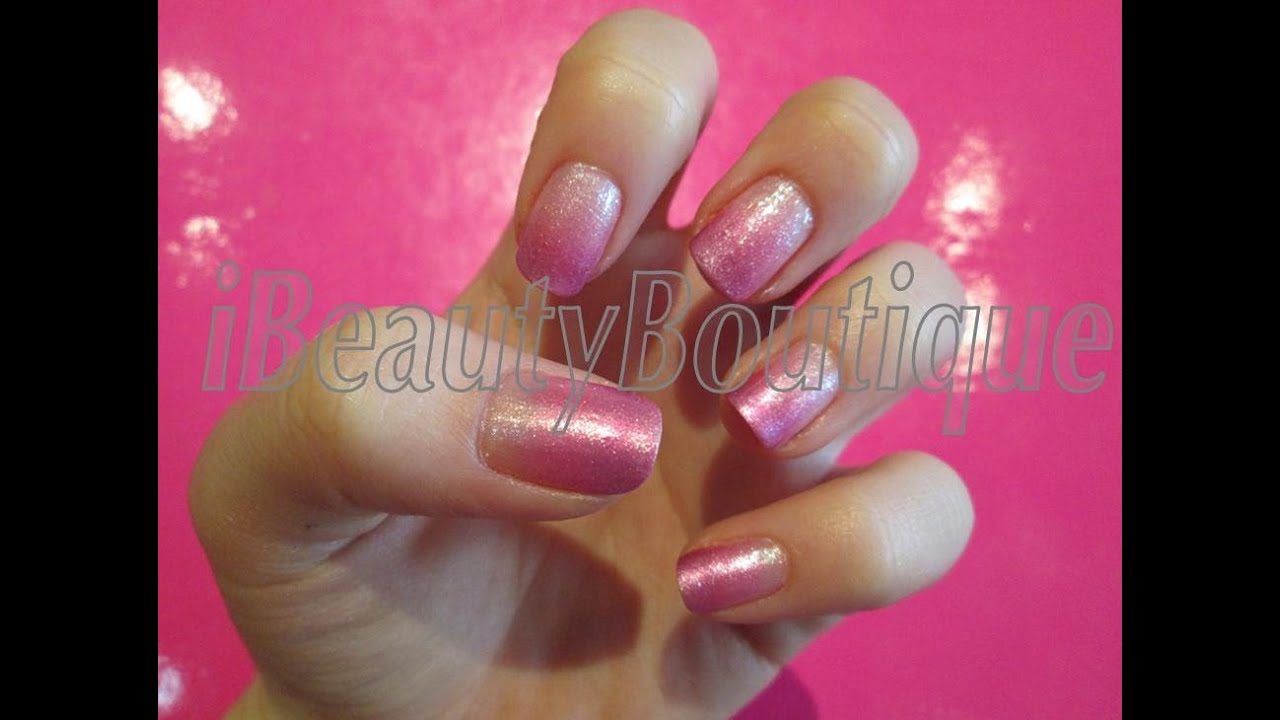 Easy Pink Gradient For Prom - Nail Art | iBeautyBoutique - YouTube