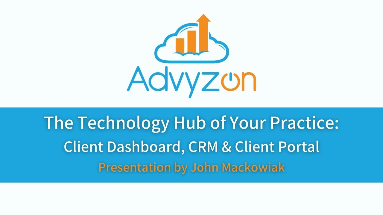 Client Dashboard, CRM & Client Portal - Advyzon Demo - YouTube