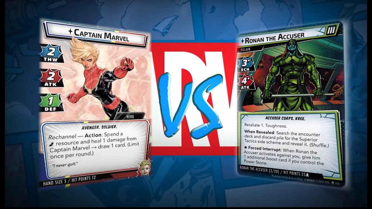 MARVEL CHAMPIONS LCG - Captain Marvel (Agent 13/SHIELD) vs Ronan ...