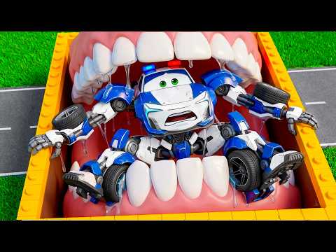 Lightning McQueen vs Mega Teeth Pit! What’s Inside? | BeamNG.drive | Cars