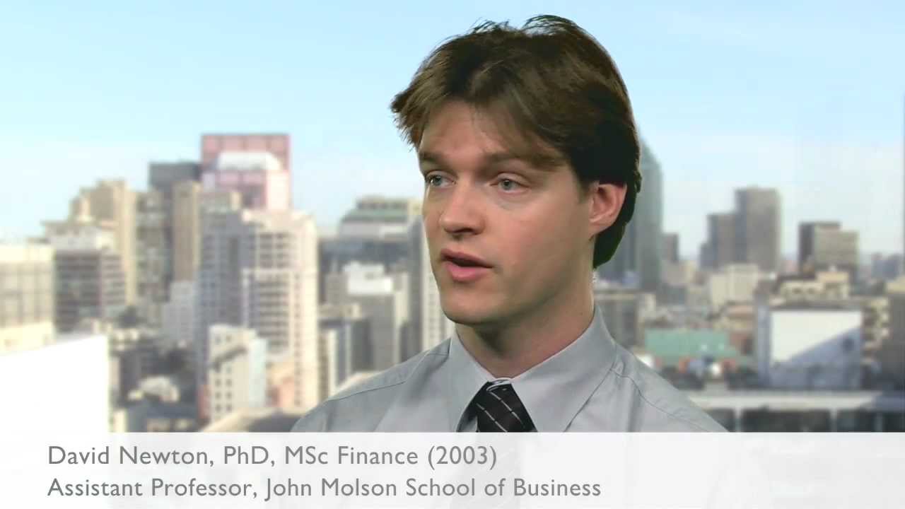 Why I chose the John Molson MSc Program - David Newton - YouTube