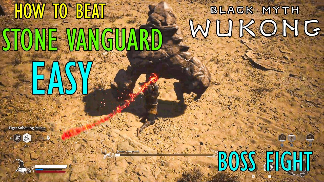 Black Myth Wukong Stone Vanguard Boss | How to Beat Stone Vanguard ...