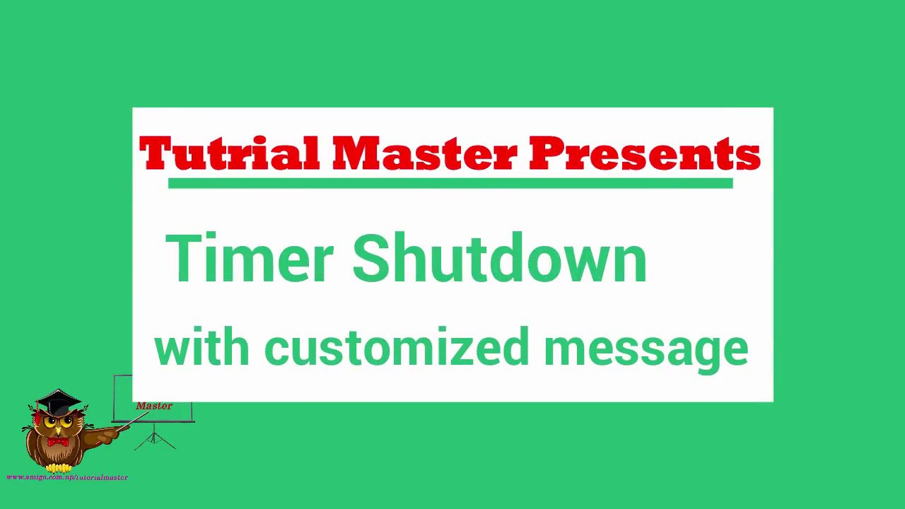 Create timer shutdown with a customized message using notepad in ...