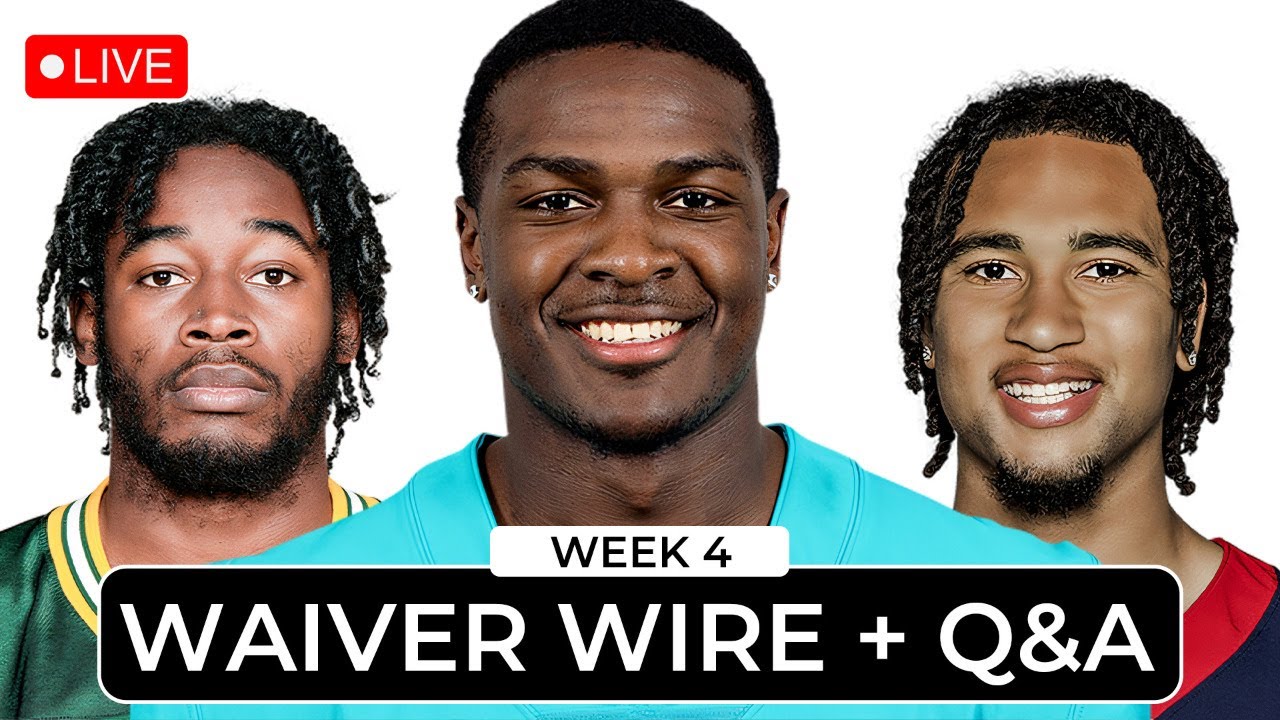 Week 4 Waiver Wire + Live Fantasy Football Q&A - YouTube