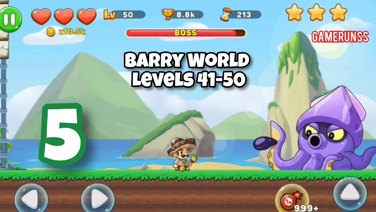 Barry World Adventure - Gameplay Walkthrough Android Part 5 - Levels 41 ...