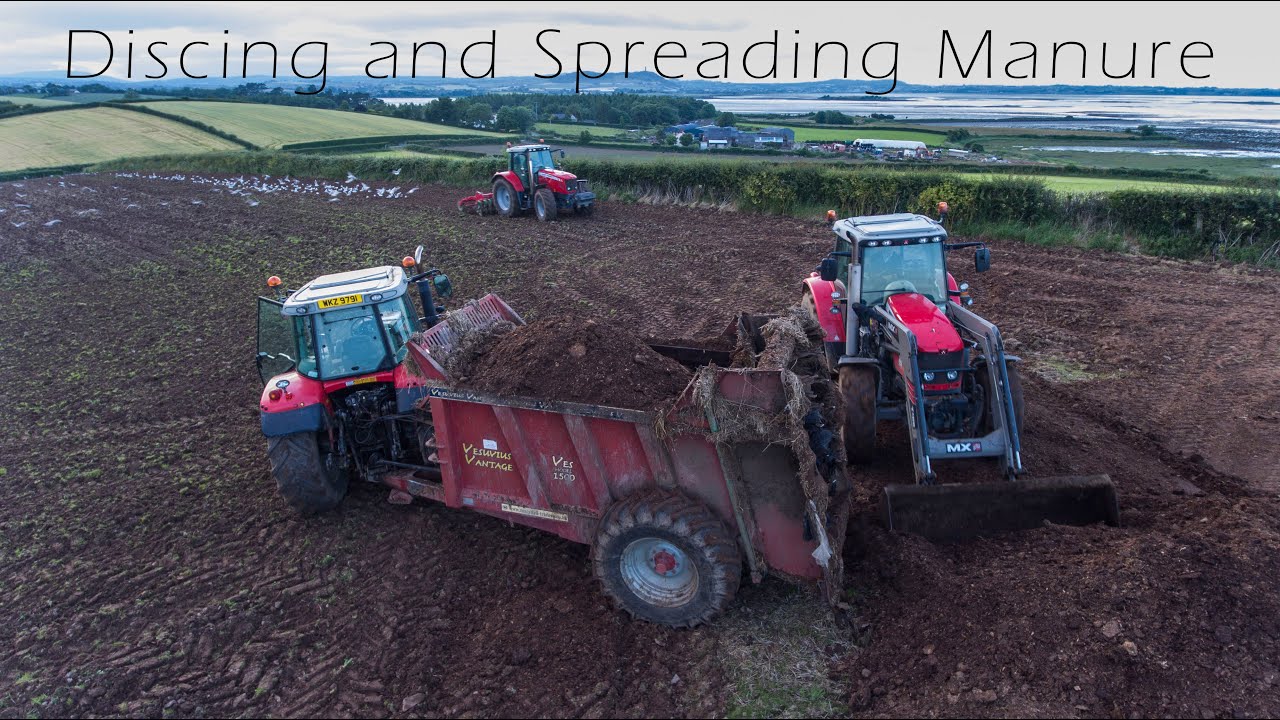 Discing and Spreading Manure - Robert Thompson - 4K - YouTube