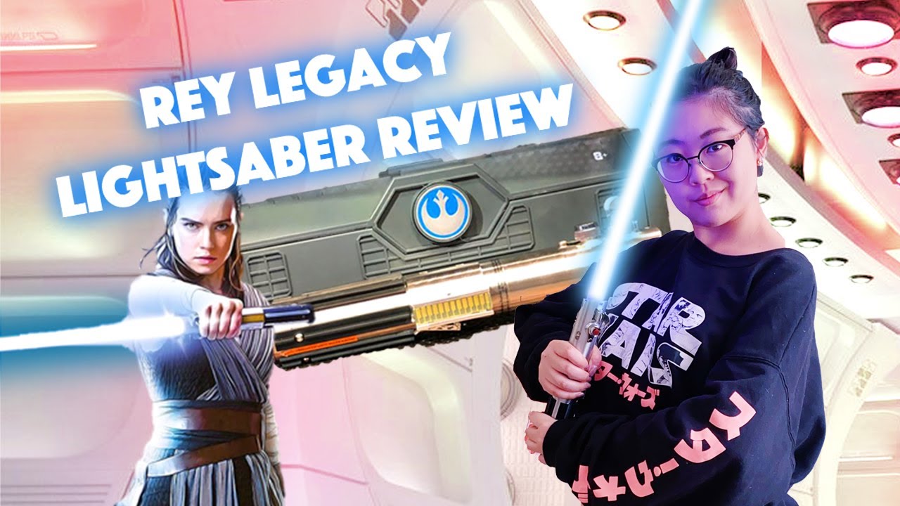 Star Wars Galaxy’s Edge - Rey Legacy Lightsaber Review 💙 - YouTube